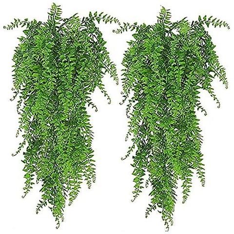 HTN - 2 Pezzi Piante Artificiali Piante Di Felce Boston, Finta Parete ...