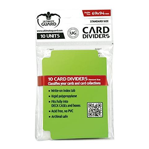 ULTIMATE GUARD - Card Dividers Standard Size Light Green (10) - ePRICE
