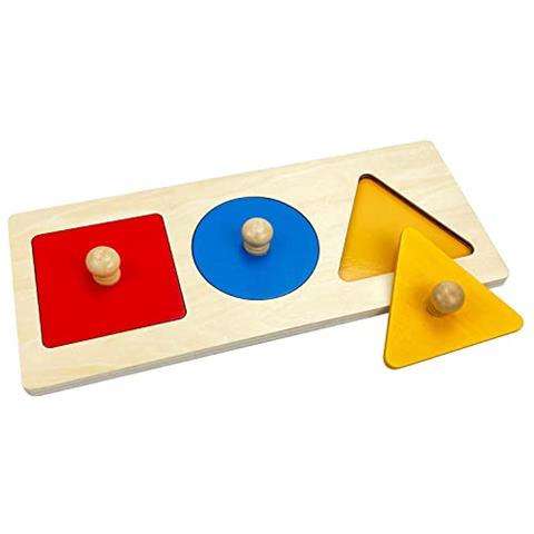SGVV90 - Puzzle Montessori In Legno Con Forme Geometriche Puzzle A ...