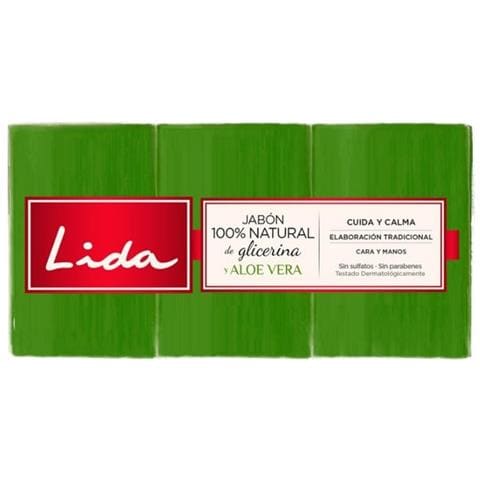 Lida - Jabón 100% Natural Glicerina Y Aloe Vera Lote 3 Pz - ePRICE