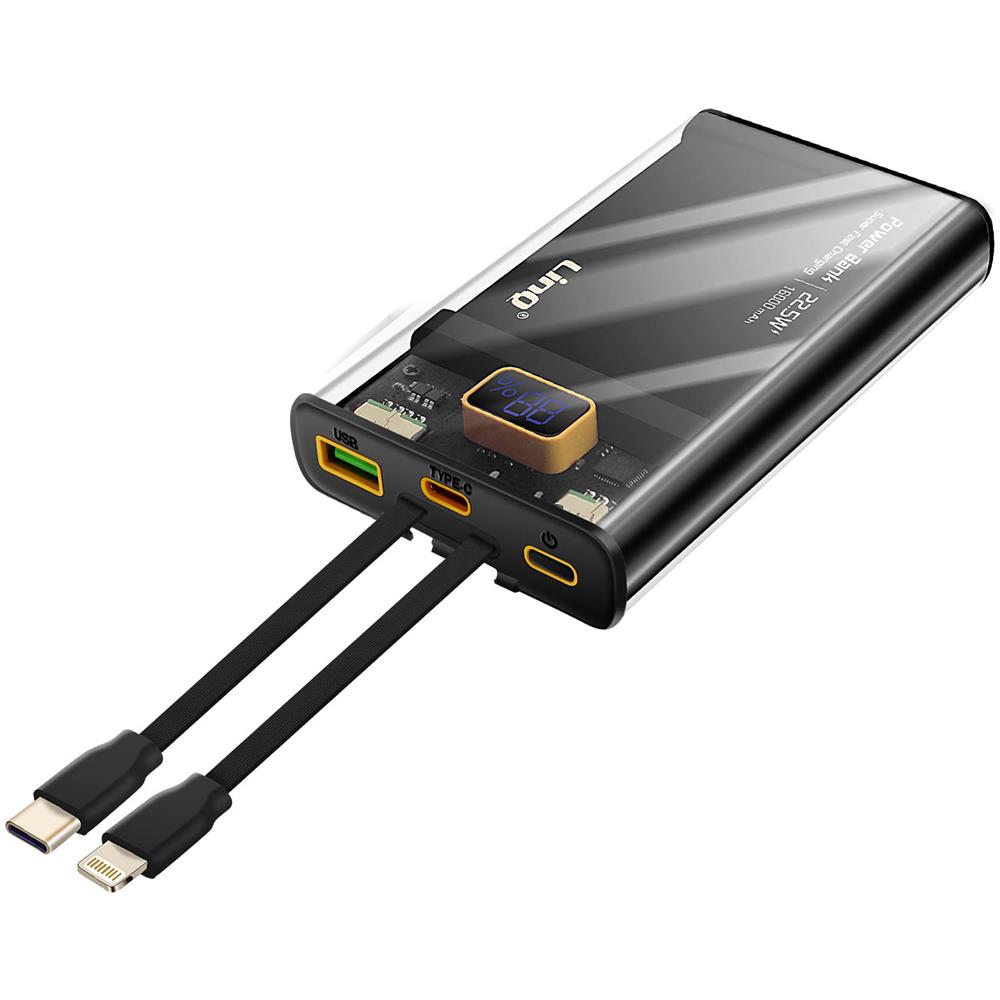 LINQ - Powerbank 16000mah Usb-c + Usb Super Fast Charge 22,5w Display ...