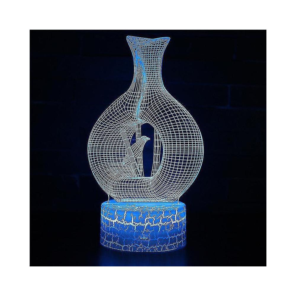 HTN - Lampada Illusione 3d 7 Colori Modifica Ottica Tocco Light Usb E ...