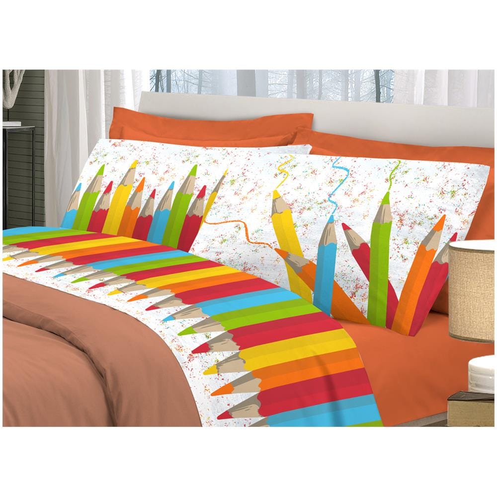 BIANCHERIAWEB - Completo Lenzuola Linea Pensieri Delicati In 100% ...