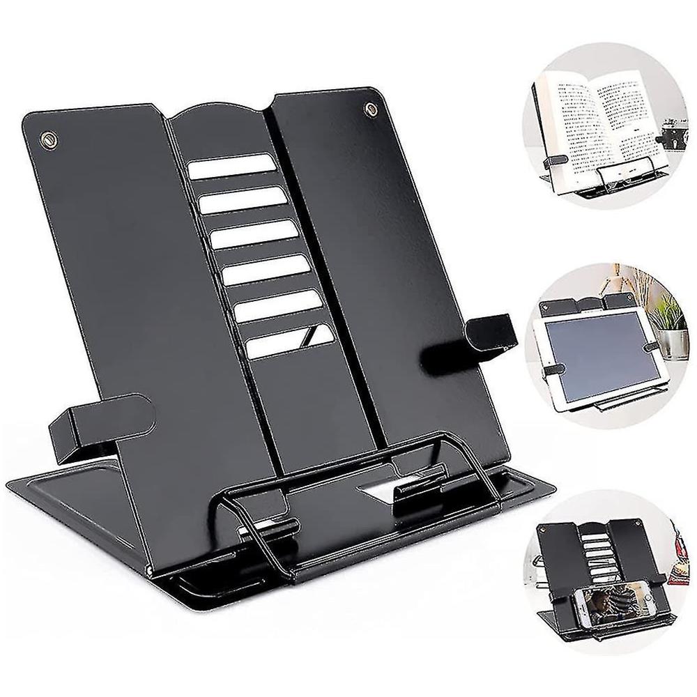HTN - Metal Reading Stand, Metal Book Stand, Bookend Black, Reading ...