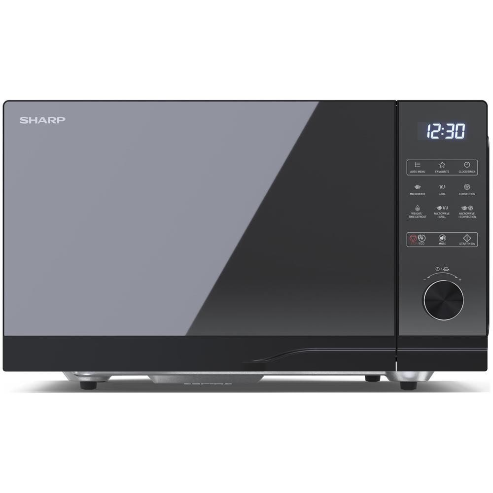 SHARP - Forno Microonde con Grill e Convenzione YC-GC52FEB Capacità 25 Litri Potenza 90 Watt ...