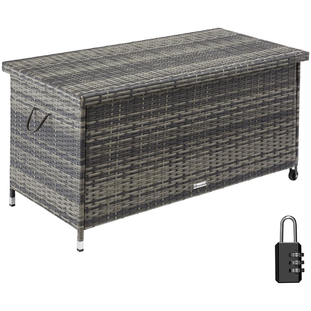 tectake - Box Contenitore Kiruna Con Intreccio In Plastica, 120x55x61 ...