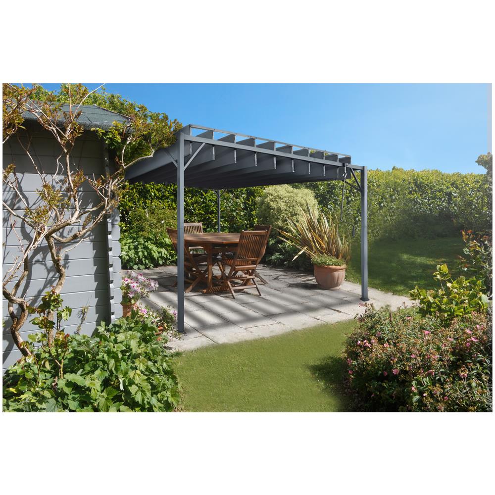 Cazeboo - Pergola Bioclimatica Autoportante Bahia 400s300 Grigio ...