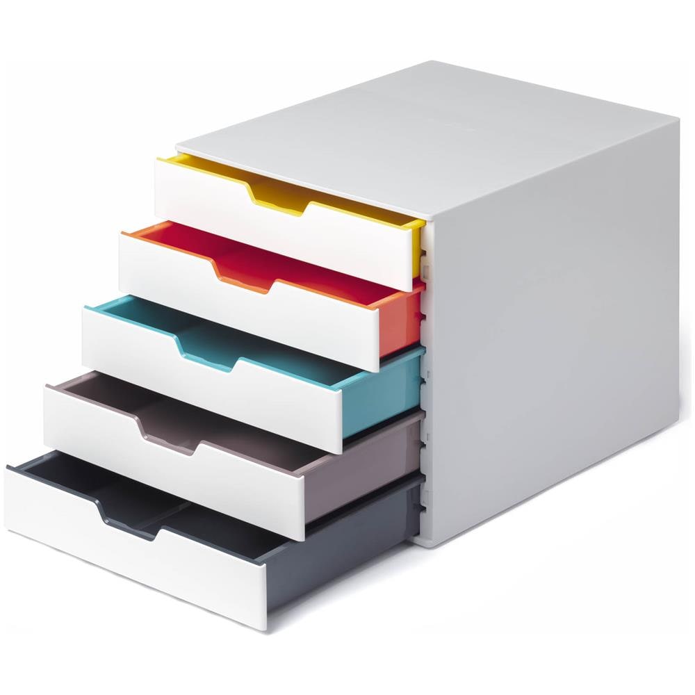 DURABLE - 762527 Varicolor Mi X 5 Cassettiera Con 5 Cassetti Colorati ...