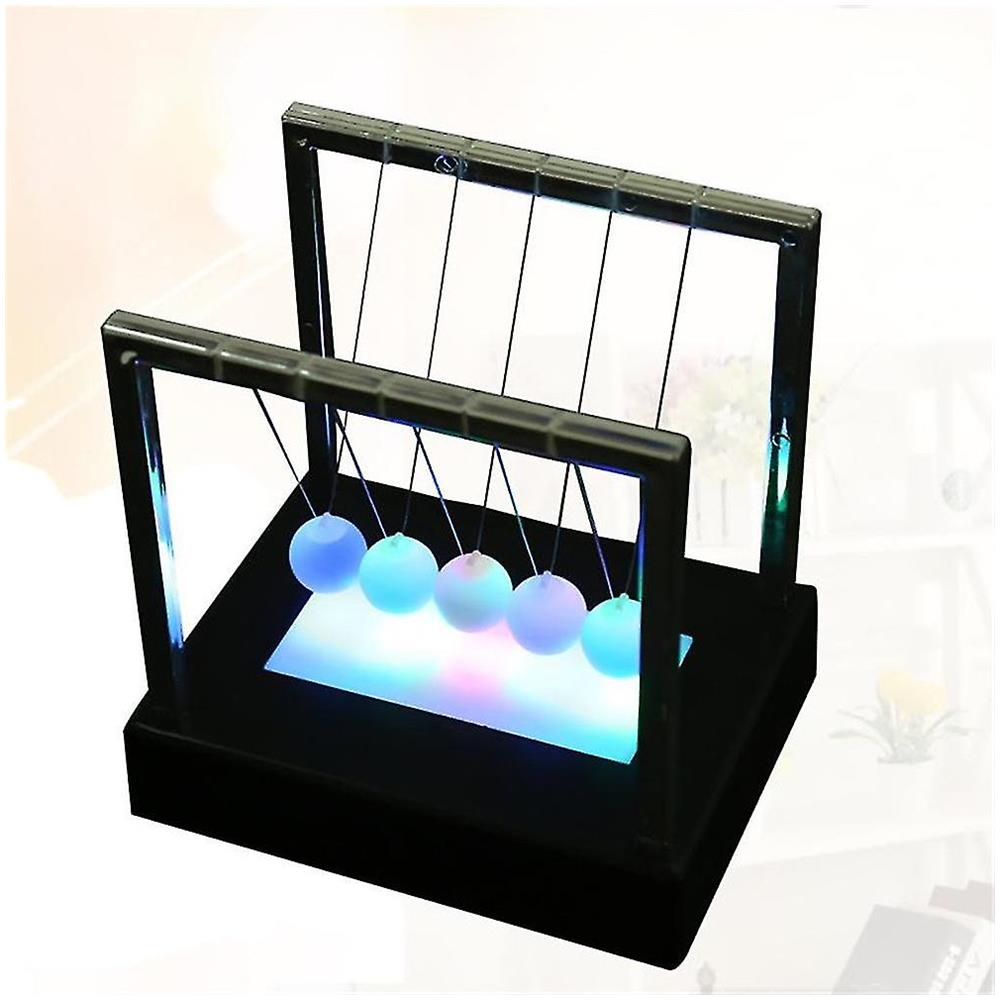 HTN - Newtons Cradle Led Led Up Kinetic Energy Home Office Science Toys ...