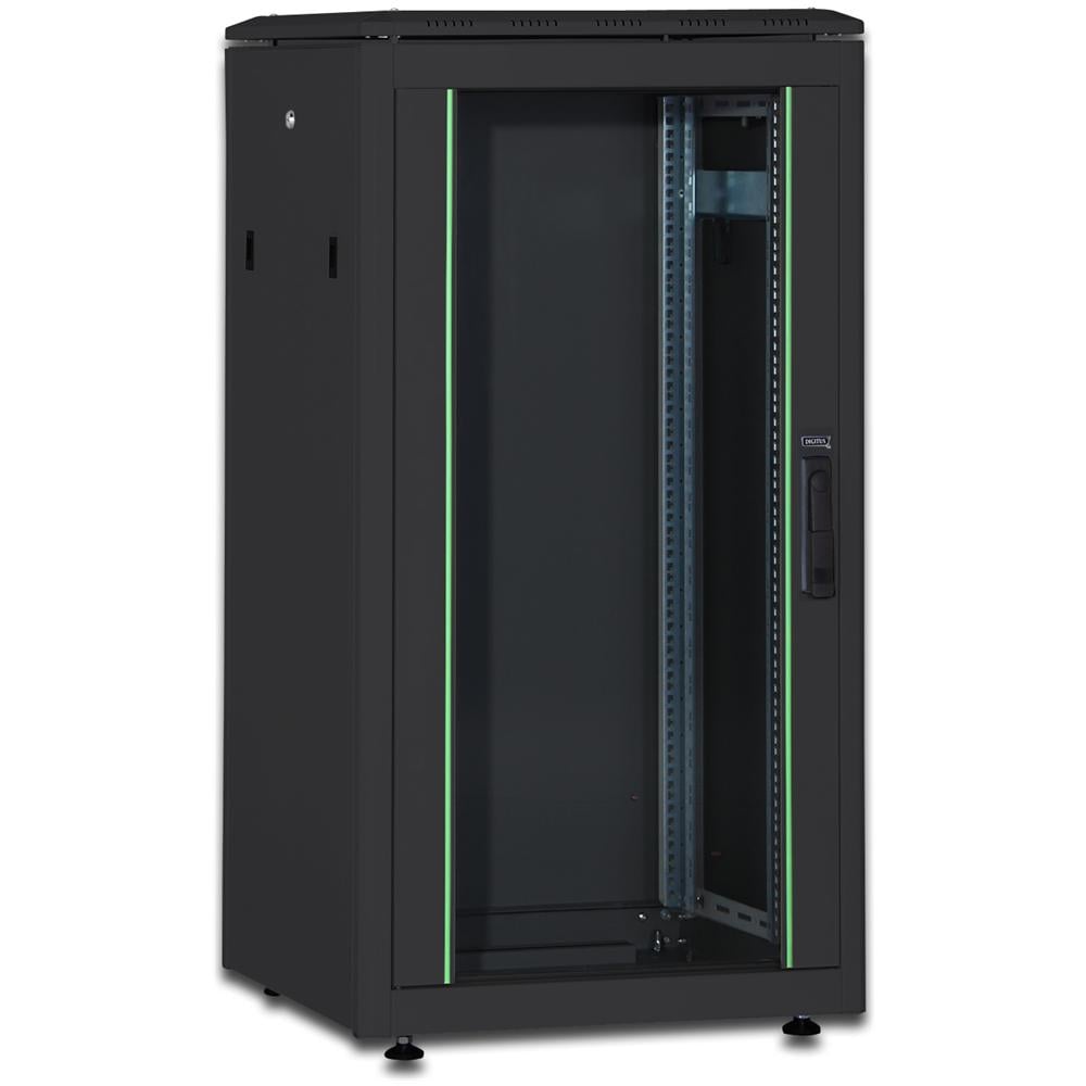 DIGITUS - DN-19 42U-6/10-B-1, Libera installazione, Nero, 42U, Vetro ...