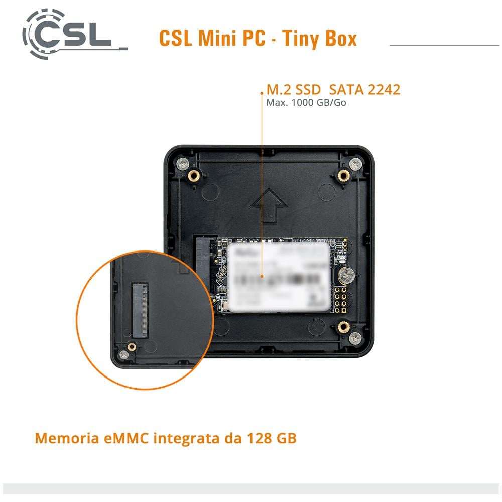 CSL COMPUTER - Mini-pc Tiny Box 256 Gb Ssd Windows 11 Home - ePRICE