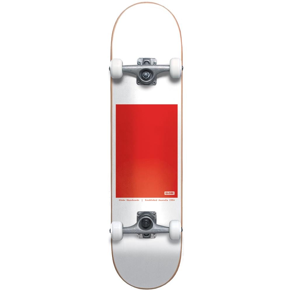 GLOBE - G0 Block Serif 8"" Complete Skateboard White /red - ePRICE