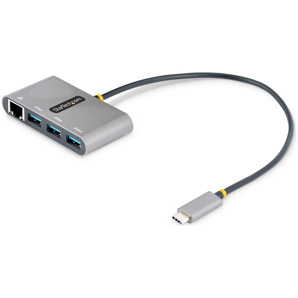StarTech.com - Hub USB-C con Ethernet a 3 porte - Adattatore USB Type-C con 3x USB-A e 1X ...