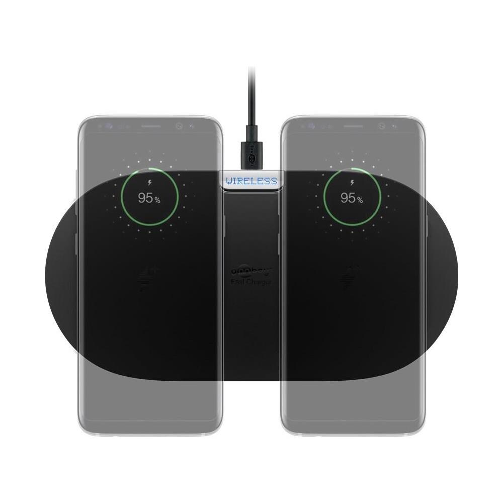 GOOBAY - Caricabatterie Rapido Doppio Wireless 10 W, Nero - ePRICE