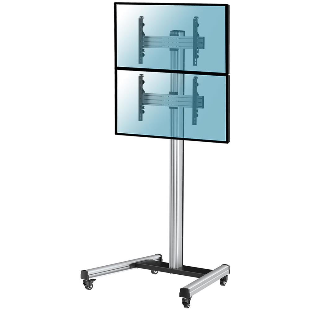 KIMEX - Kimex - 031-1201k2 - Supporto Da Pavimento Con Ruote Per 2 Tv ...