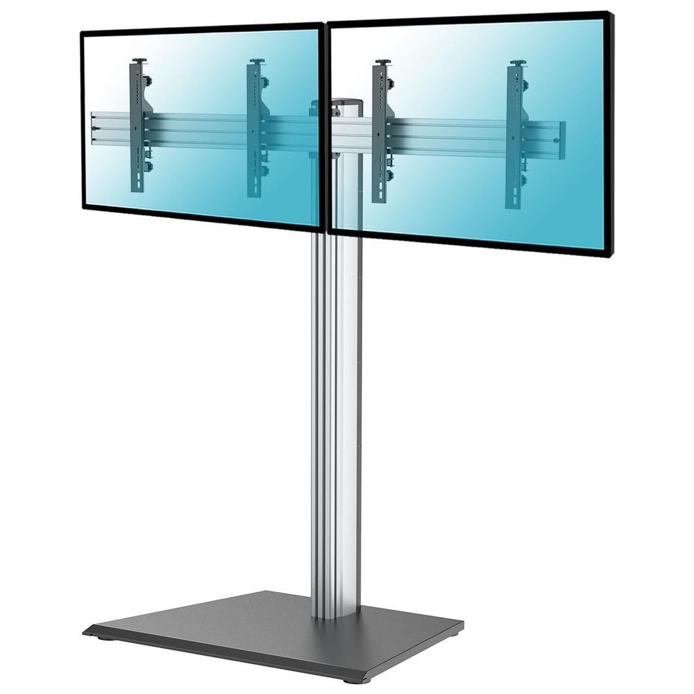 KIMEX - 031-1210k1 Supporto A Pavimento Per 2 Tv Lcd Led 43-49, Altezza ...