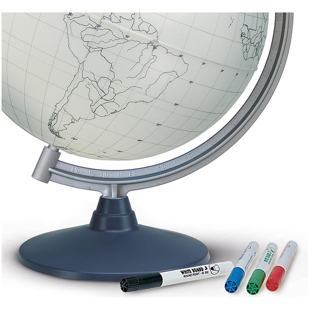 Tecnodidattica - Mappamondo Globo Muto Blank Globe 30cm Per Scuola Da ...