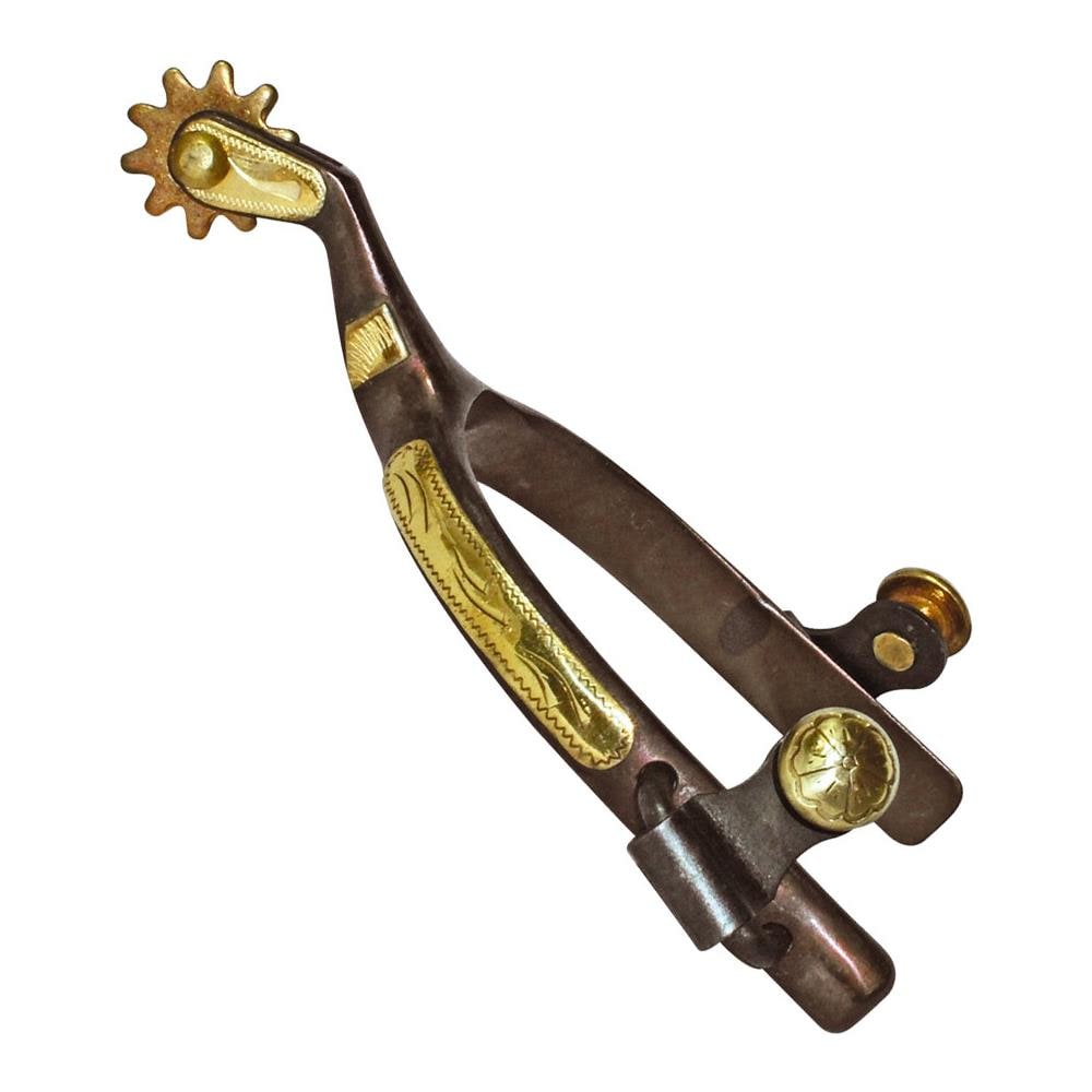 SARTORE - Speroni Western In Ferro Stretto Nero Con Placca Laterale E ...