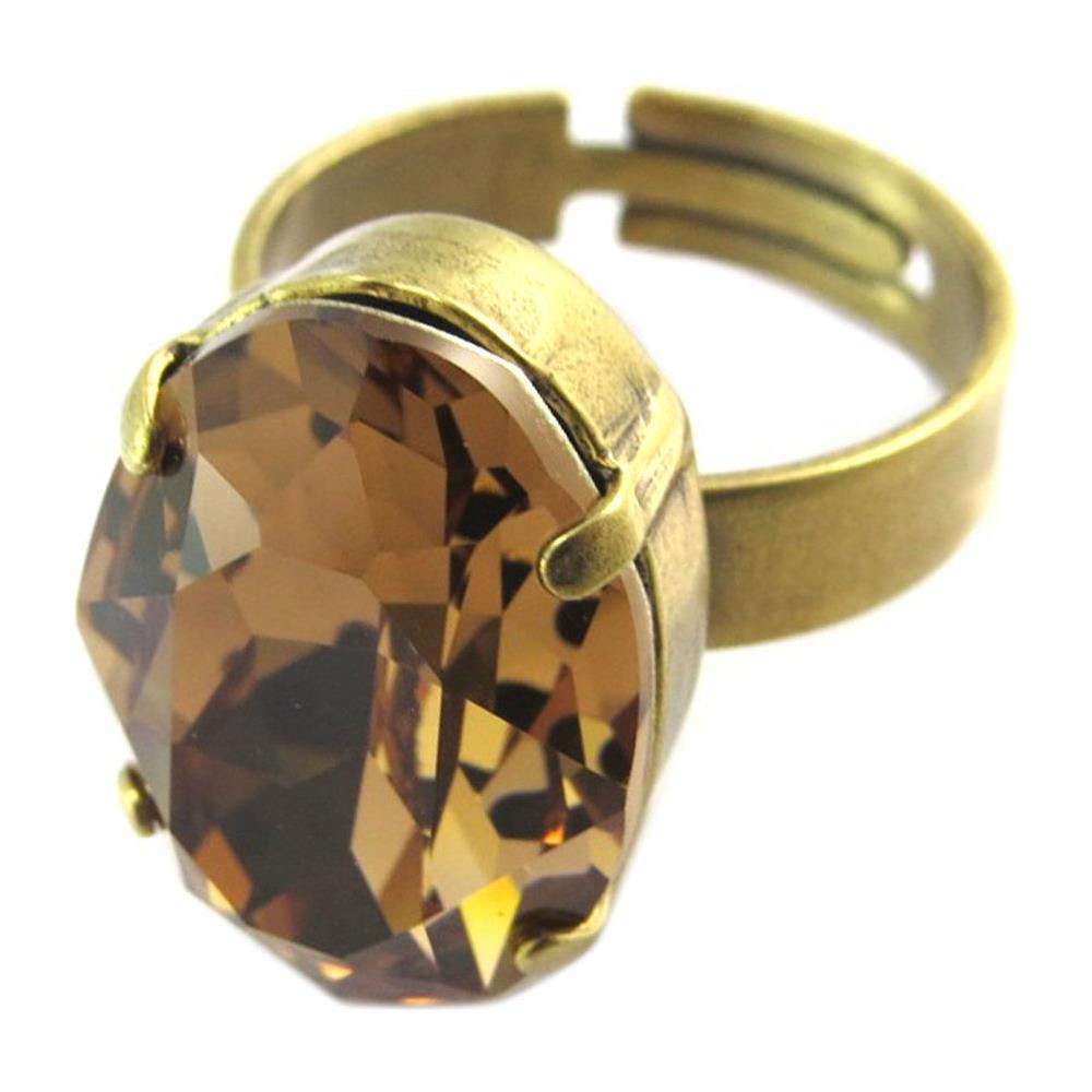 Lily-Crystal - Anello Fatto A Mano 'tsarine' Topazio Marrone Chiaro ...
