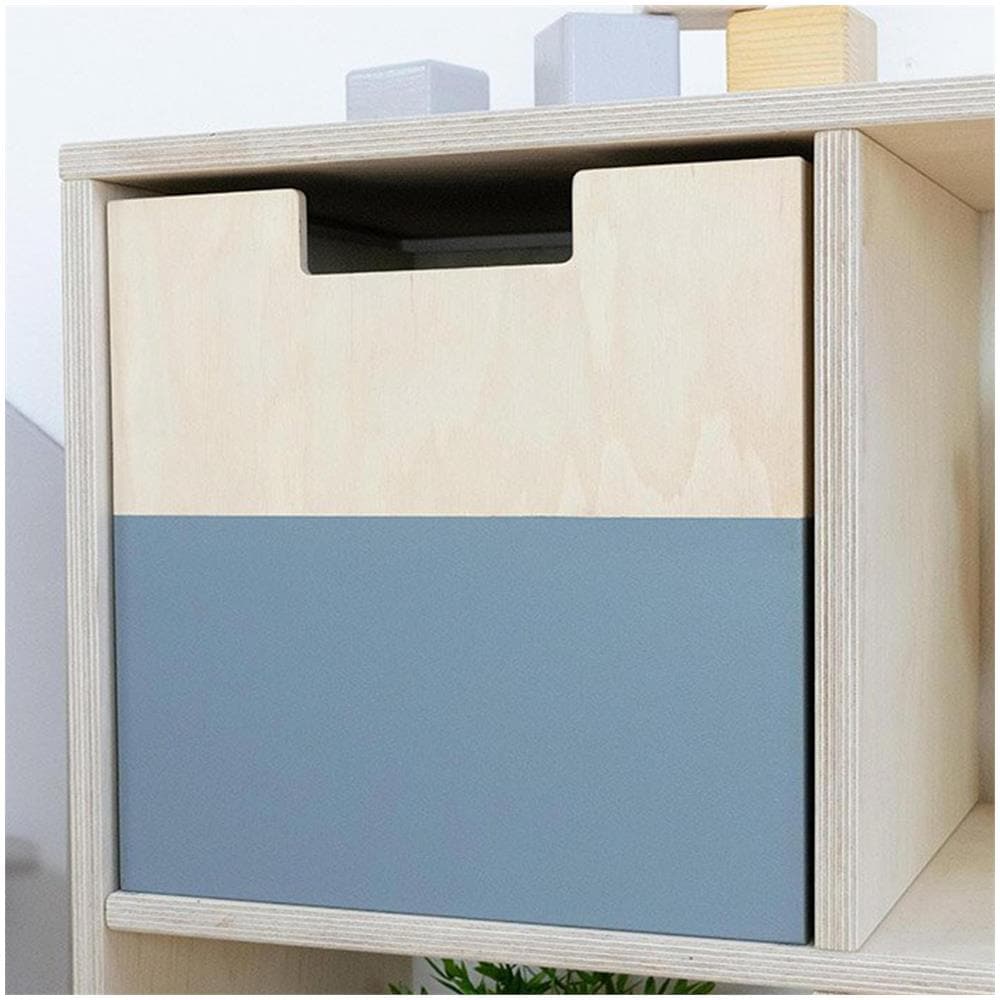 BENLEMI - Scatola Di Legno Modello 2 - Con Maniglie - Colore Blu ...