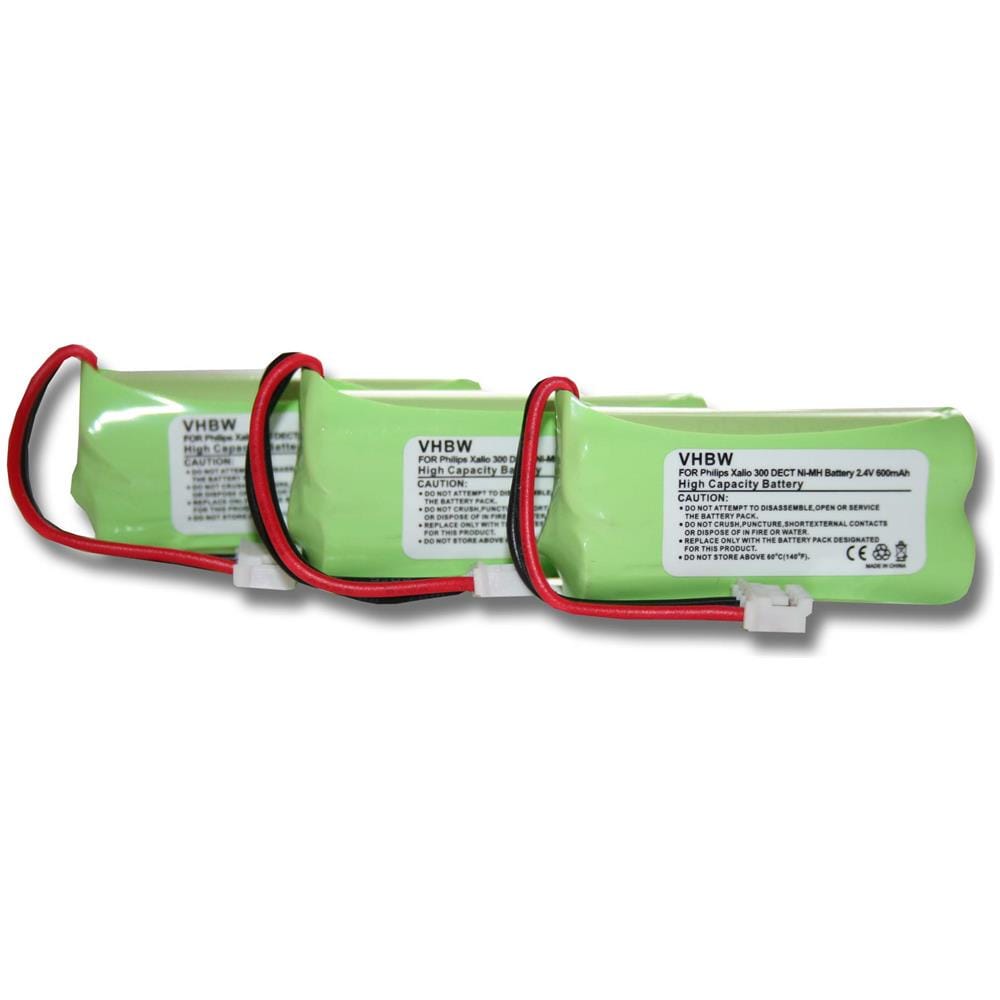 vhbw - 3 X Batterie Ni-mh Per Telefono Philips Dect, Kala, Xalio, Aleor ...