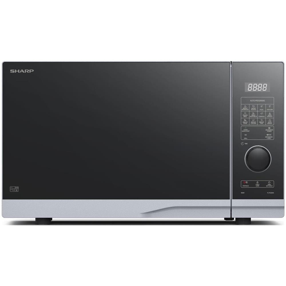 SHARP - Forno Microonde con Grill YC-PG284AE-S Capacità 28 Litri Potenza 900 Watt Colore Silver ...