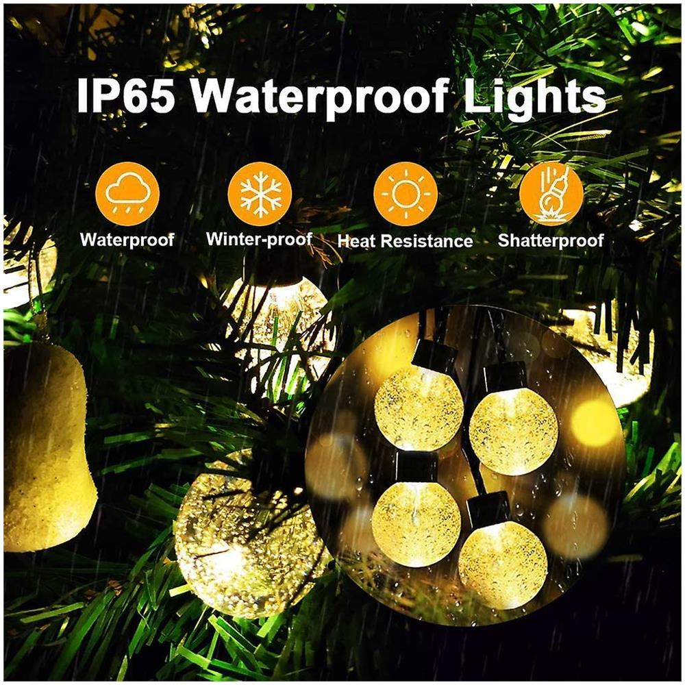 HTN - Luci Da Stringa Per Esterni Solari Crystal Globe Light String 30 ...