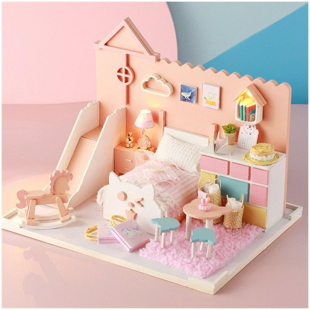 JUSTGREENBOX - Diy Meow Mia Cottage Fatto A Mano Assemblato Casa Delle Bambole Modello P001 - ePRICE