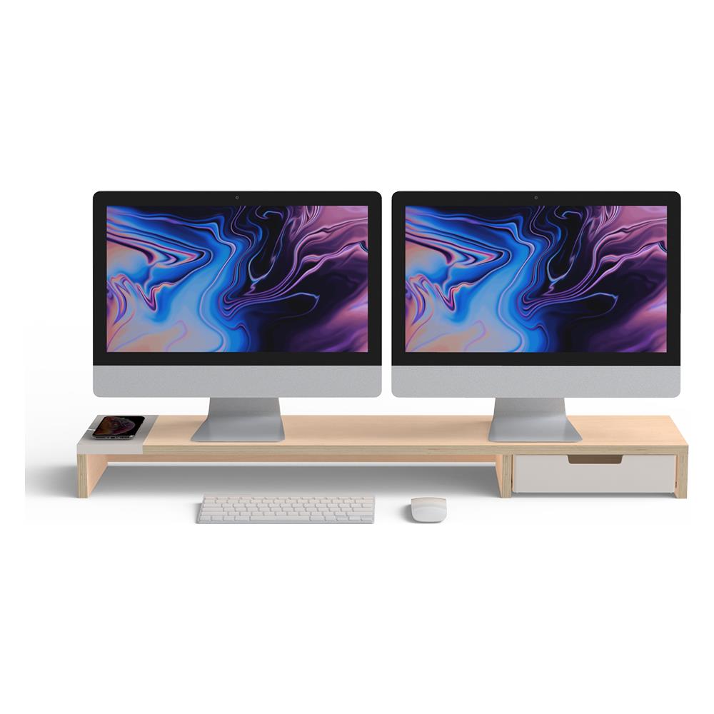 POUT - All-in-one wireless charging & hub station for dual monitors ...