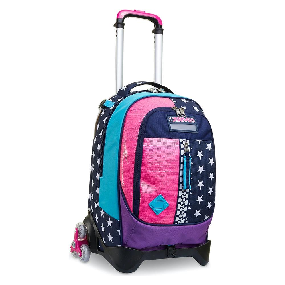 SEVEN - Zaino Trolley Jack-3wd Pinking 3 Ruote Junior - T. u. Pinking ...