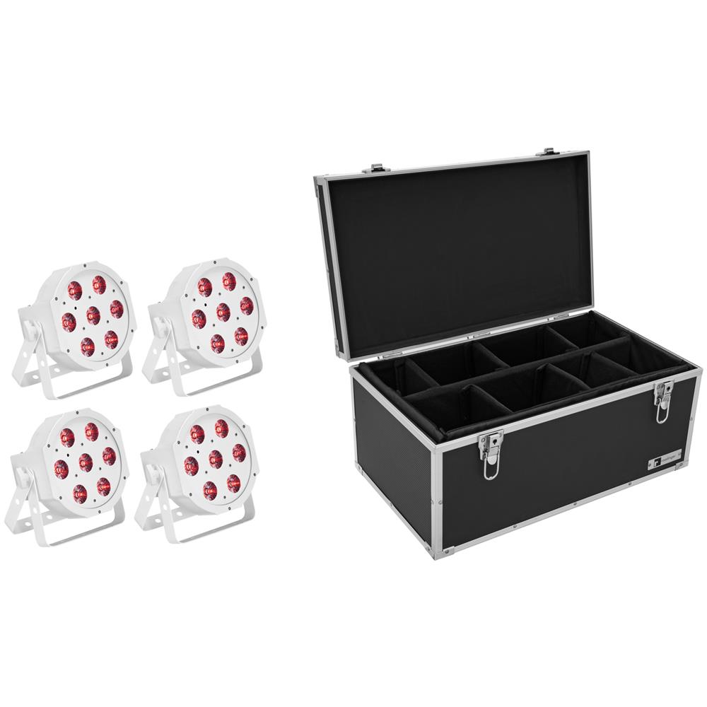 EUROLITE - Set 4x Led Sls-7 Hcl Floor White + Case - ePRICE