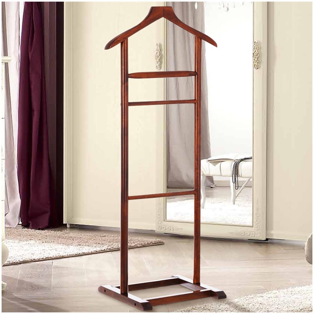 BAKAJI - Appendiabiti Indossatore In Legno Di Noce Servo Muto Porta ...