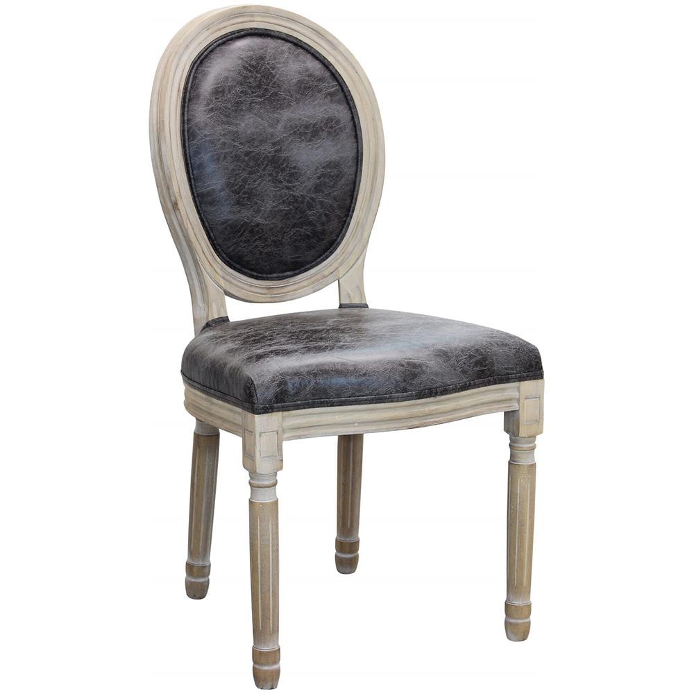 MILANI HOME - Oval Back - Sedia Vintage In Simil Pelle - ePRICE