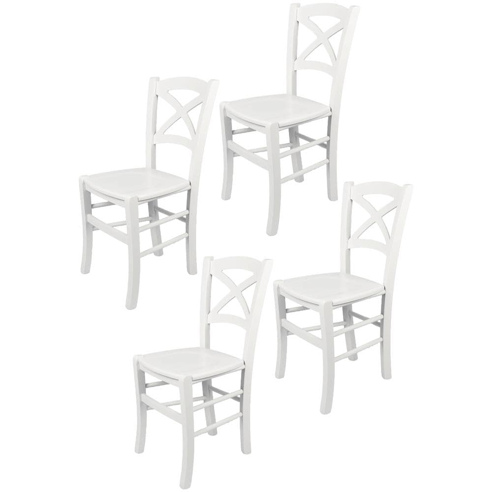 Tommychairs - Set 4 Sedie Classiche Cross Per Cucina, Bar E Sala Da Pranzo, Robusta Struttura In ...