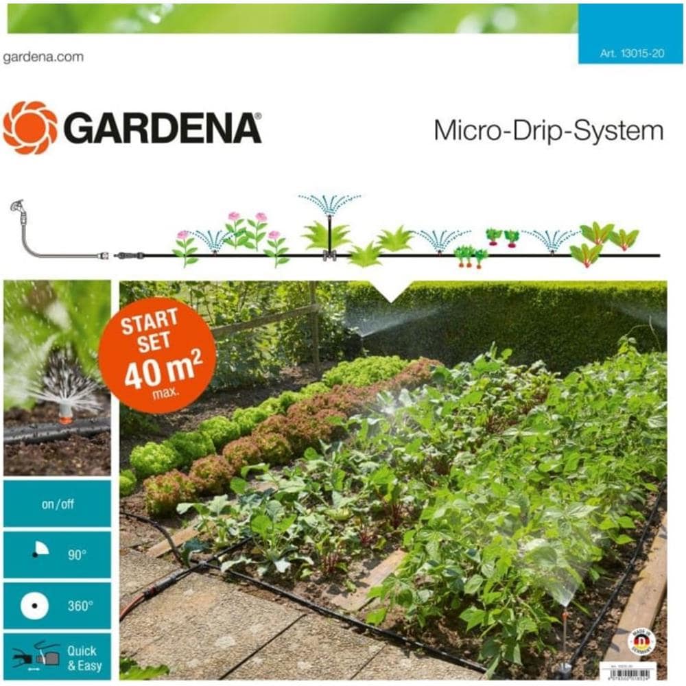 GARDENA - Sistema A Micro-goccia Per Aree Piantate Starter Set 40 M² ...