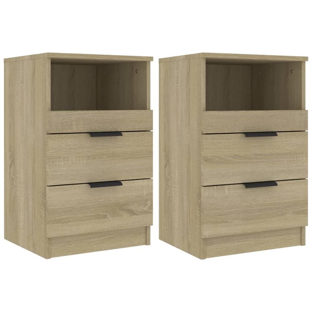 VIDAXL - Comodini 2 Pz Rovere Sonoma In Legno Multistrato - ePRICE