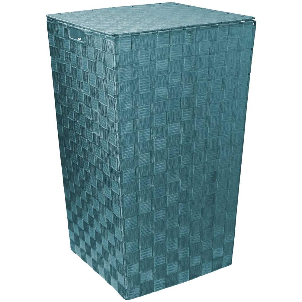 HOMEGARDEN - Cestone Poliestere Verde Acqua Foderatoquadro Cm33x33h53 ...