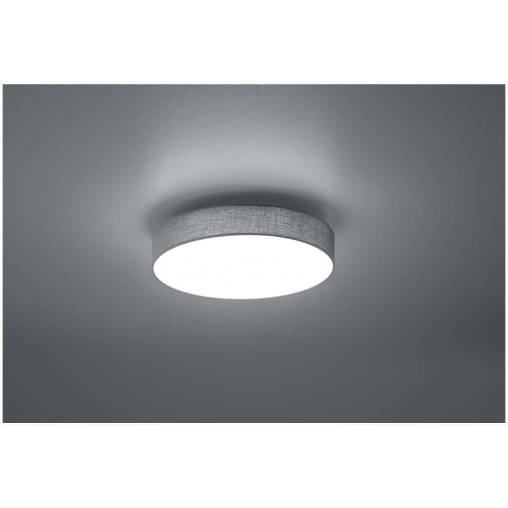 IPERBRIKO - Lugano Plafoniera Led Diffusore Stoffa Grigia E Acrilico D ...