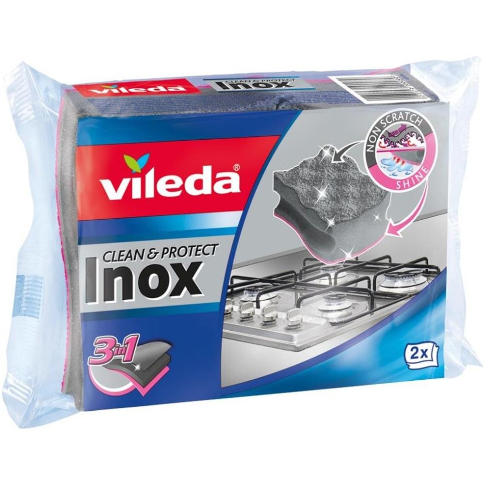 Vileda - Inox Clean & Shine Non Graffia La Superficie Della Microfibra ...