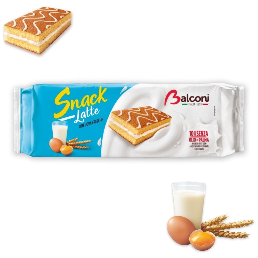 BALCONI - Snack Al Latte In Confezione Da 10 Brioches - 280 Grammi ...