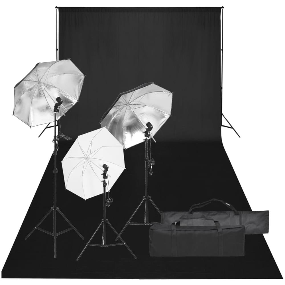 VIDAXL - Kit Per Studio Fotografico Con Set Di Luci E Fondale - ePRICE