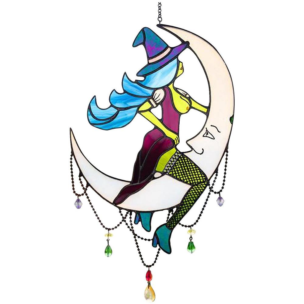 HTN - Strega Acrilica Macchiata Sospesa Dal Sole Witch On Moon ...