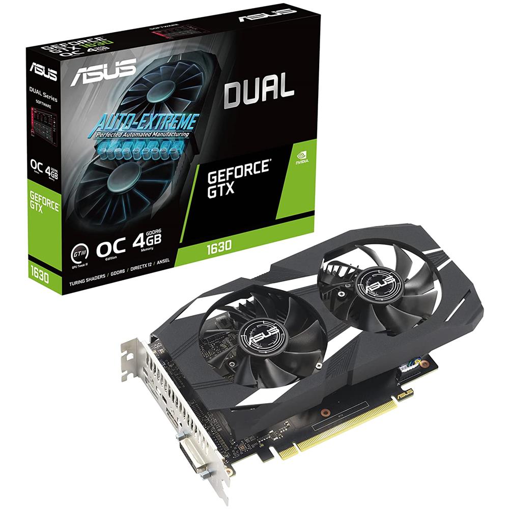 ASUS - GeForce GTX 1630 4 GB GDDR6 Pci-E 1x DVI-D / 1x DisplayPort / 1x ...