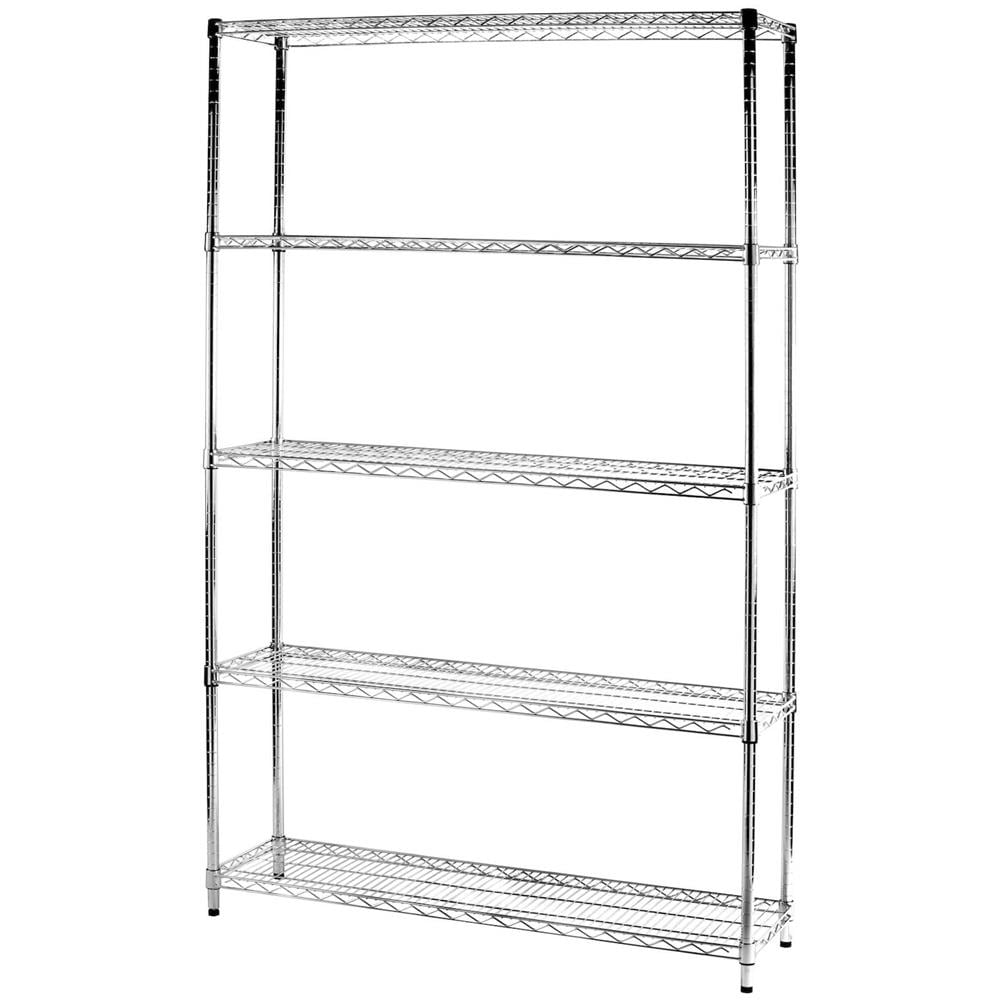 Archimede - Scaffale In Metallo Cromato 5 Ripiani 35x120x200cm ...