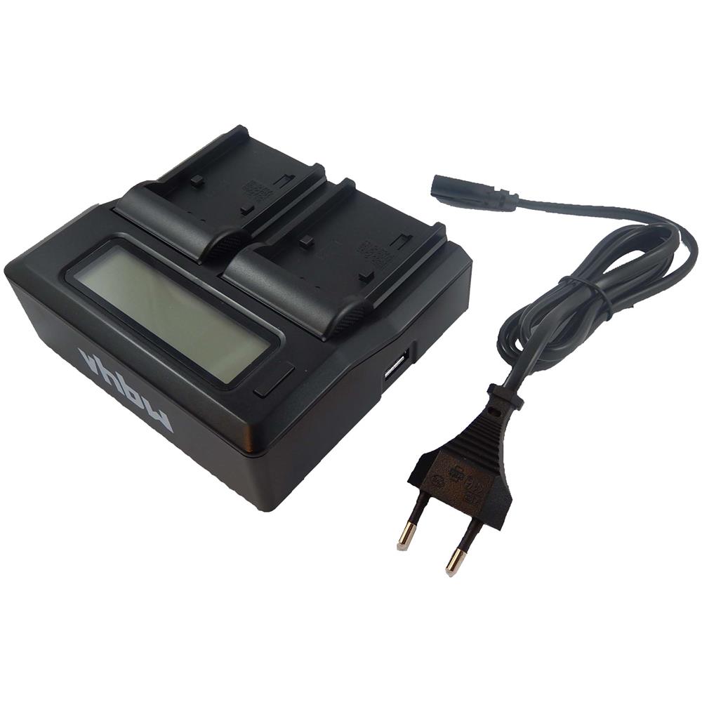 vhbw - 220v Alimentatore Doppio, Cavo Usb Per Batteria Panasonic Cga ...