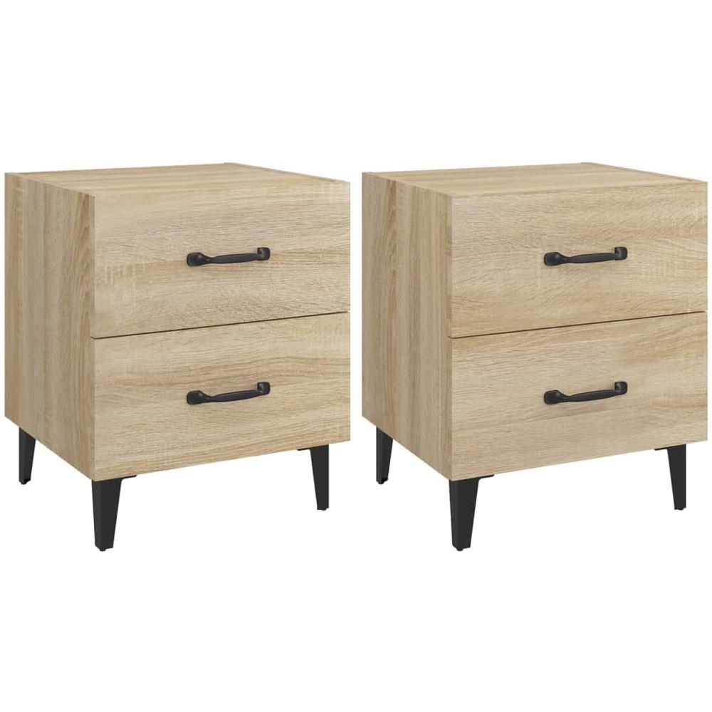 VIDAXL - Comodini 2 Pz In Rovere Sonoma 40x35x47,5 Cm - ePRICE