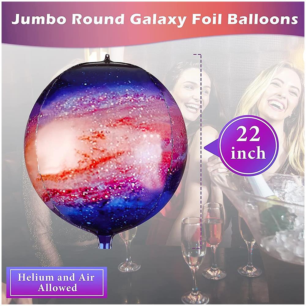HTN - 12 Pezzi Galaxy Foil Balloons 22 Pollici Galaxy 4d Globe Balloons ...