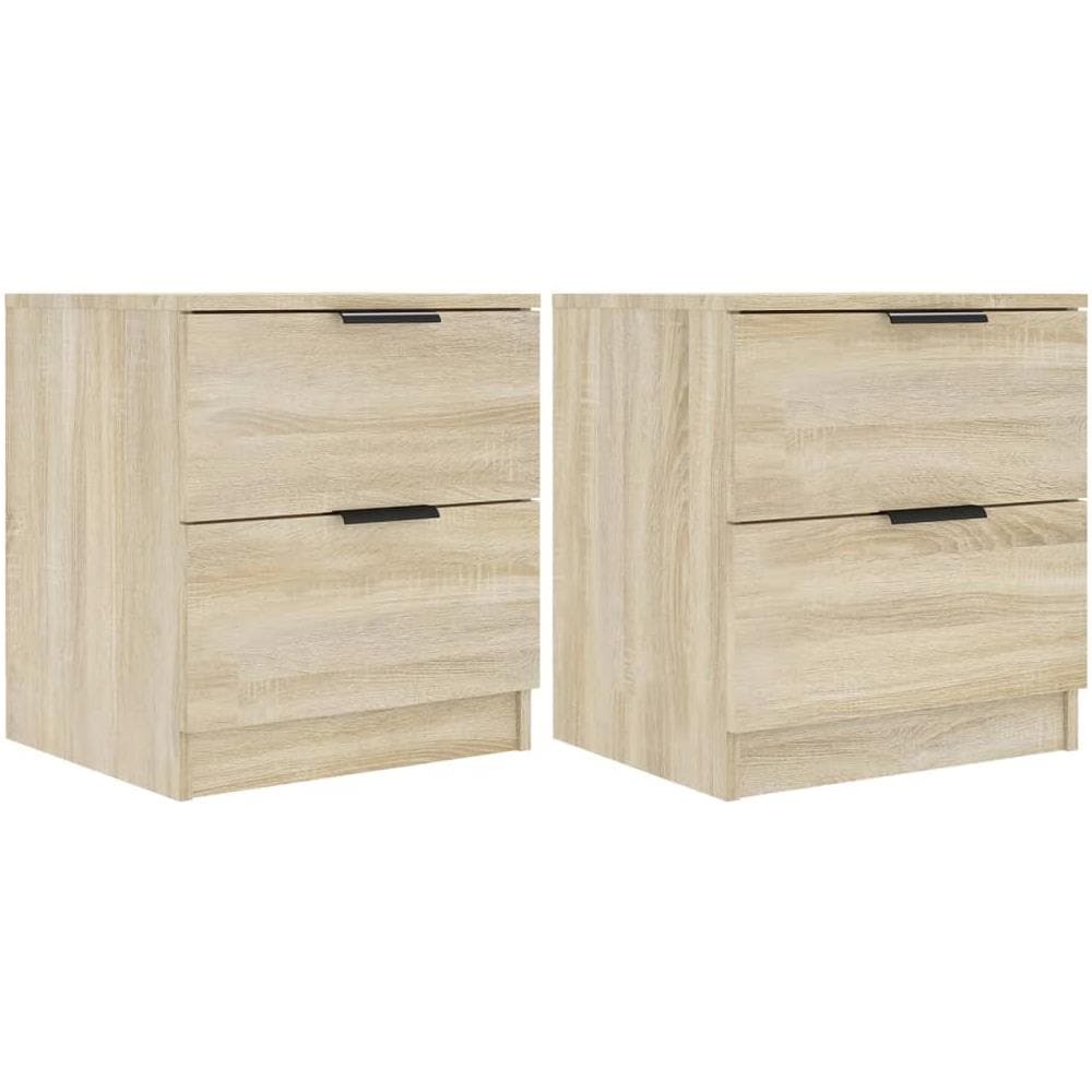 VIDAXL - Comodini 2 Pz Rovere Sonoma In Legno Multistrato - ePRICE