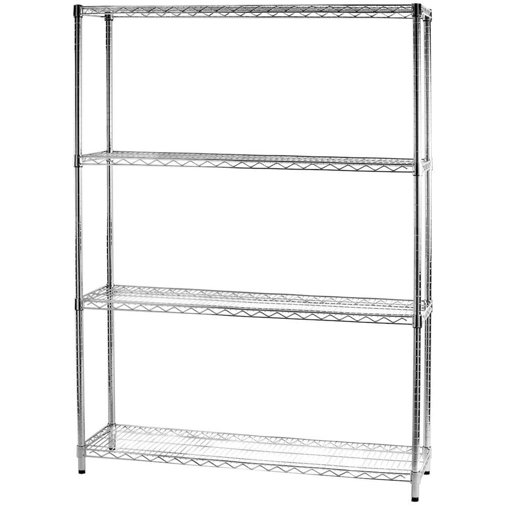 Archimede - Scaffale In Metallo Cromato 4 Ripiani 35x121x168cm ...