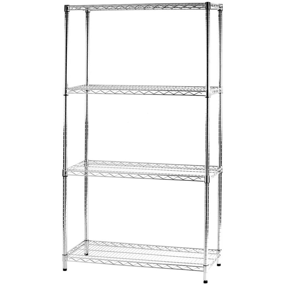 Archimede - Scaffale In Metallo Cromato 4 Ripiani 35x90x168cm Archimede ...